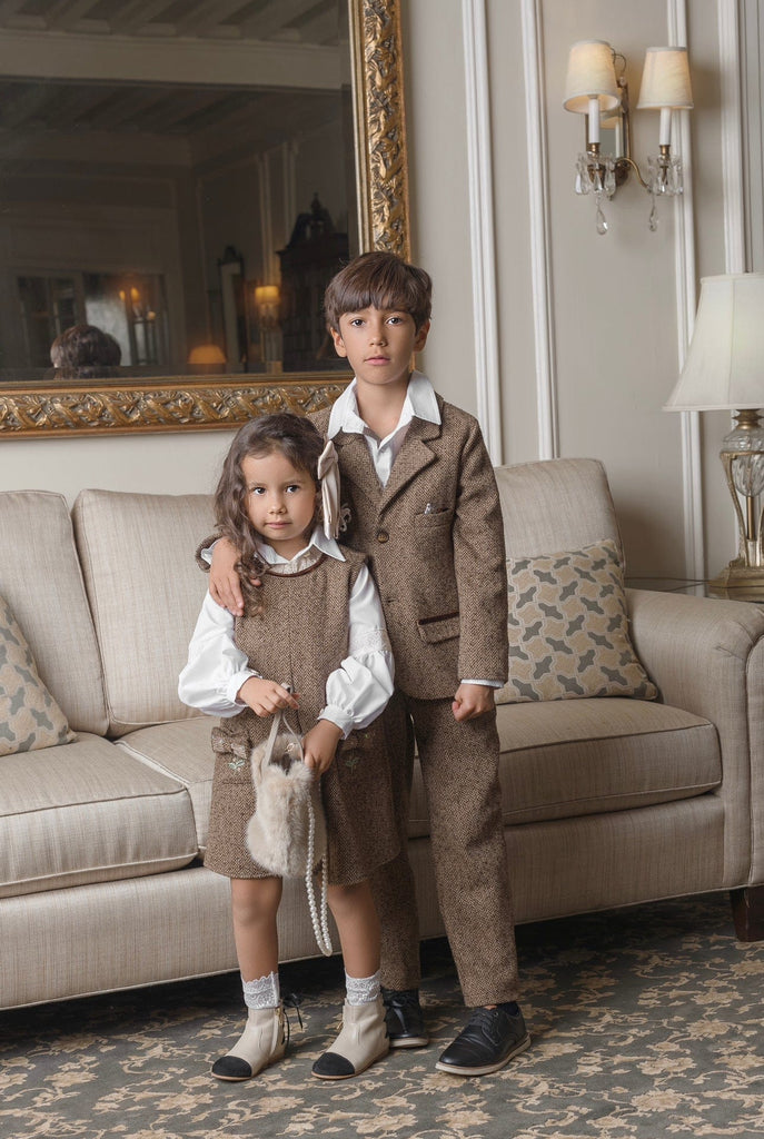 Herringbone Dress and Blouse Set – Petite Maison Kids