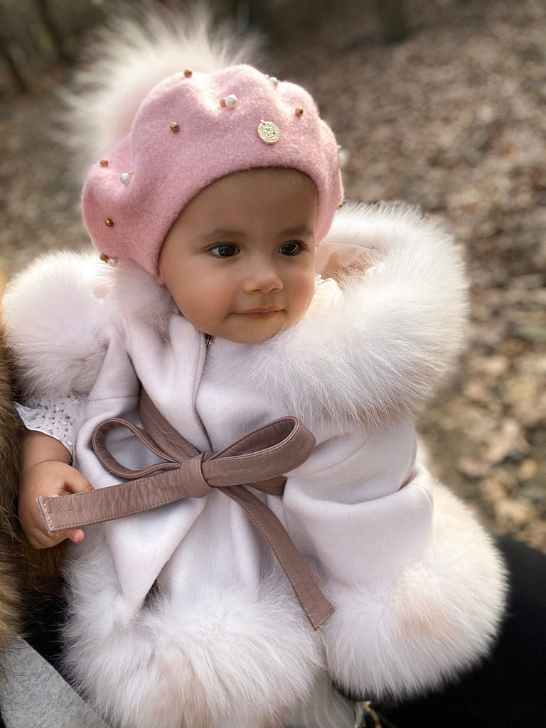 Baby Wool Beret with Pearls – Petite Maison Kids