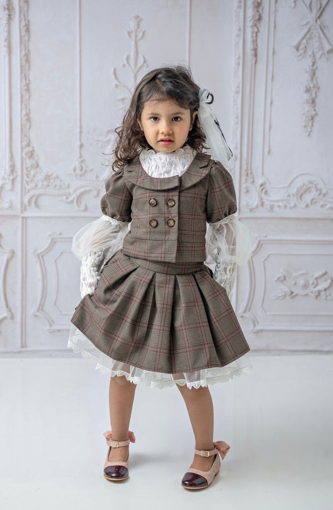 Blair Estate Tweed Top and Skirt Set – Petite Maison Kids