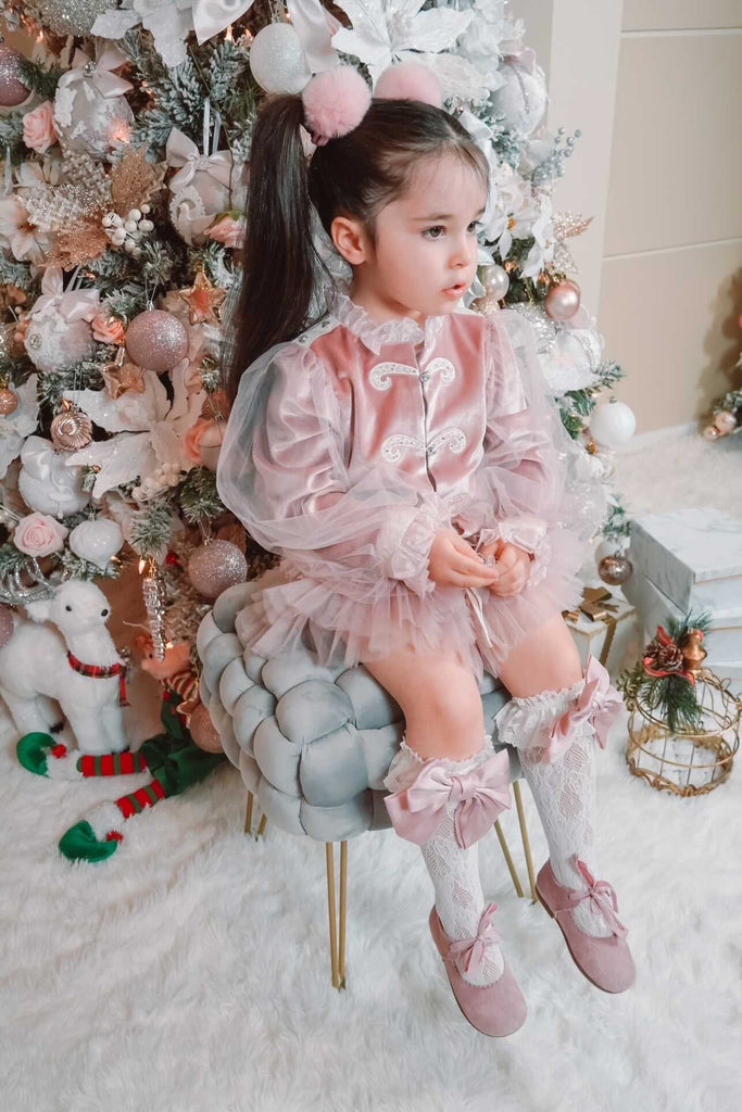 Clara Pink Velour Jacket and Bloomers Set – Petite Maison Kids
